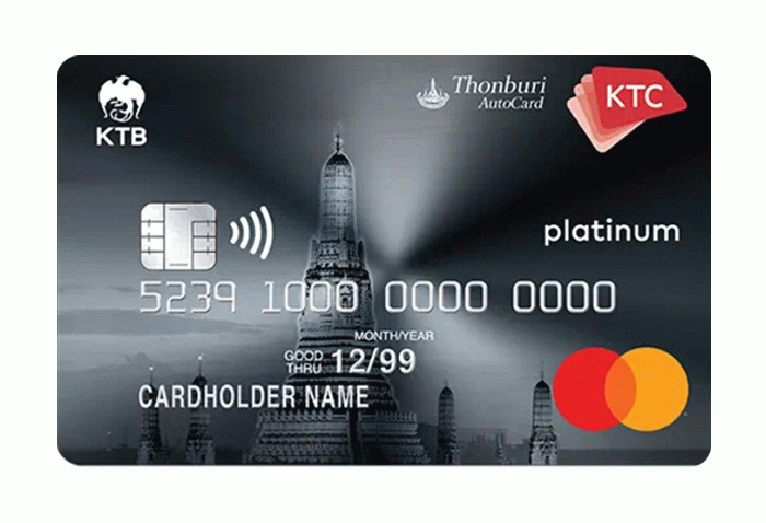 บัตรเครดิต KTC - THONBURI AUTO PLATINUM MASTERCARD-บัตรกรุงไทย (KTC ...