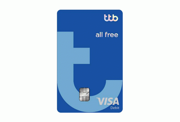 บัตรเดบิต ออลล์ฟรี (All Free Debit Card)-ธนาคารทหารไทยธนชาต (TTB) | เช็คราคา.คอม