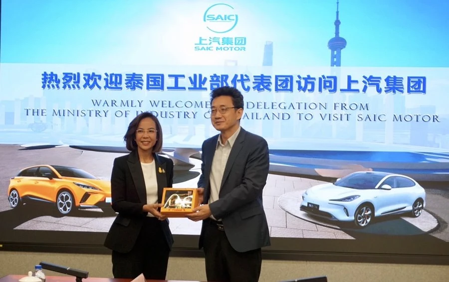 เอสเอไอซี มอเตอร์ คอร์ปอเรชั่น บริษัทแม่ เอ็มจี ต้อนรับ รมว. อุตสาหกรรม ...