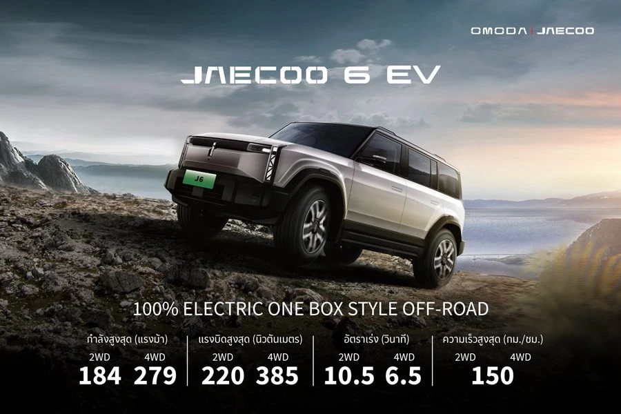 โอโมดา แอนด์ เจคู พร้อมให้คุณเป็นเจ้าของ JAECOO 6 EV เริ่มต้นที่ ...